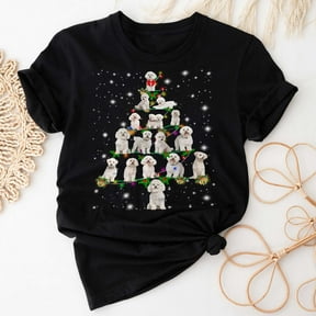 Bitchon Frise Christmas Tree T-Shirt, Funny Dog Lover Gift, Christmas ...