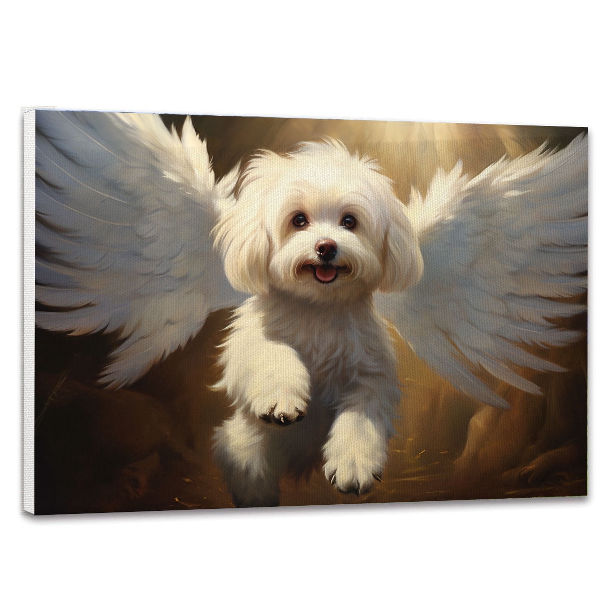 Bichon Frise Dog Memorial Gifts - Waiting At The Door Canvas - Dog ...