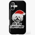 Bichon Frise Dog Merry Christmas Case for iPhone 11 12 13 14 15 16 17 ...