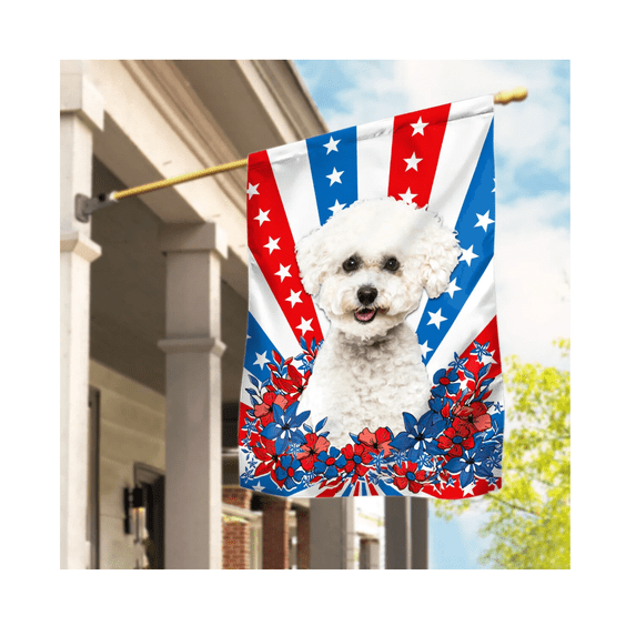 Bichon Frise Dog Patriotic 4Th July Flag, Bichon Frise Dog Independence ...