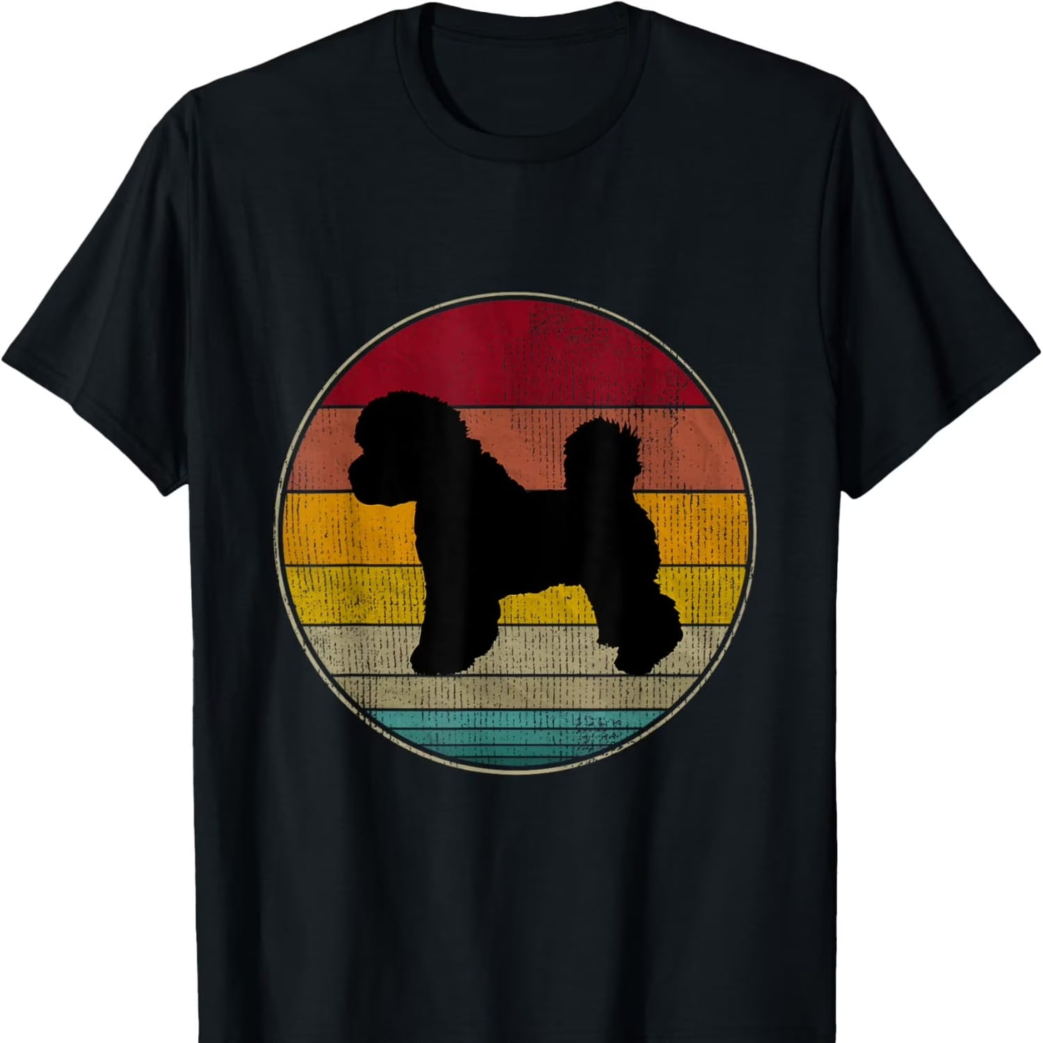 Bichon Frise Dog Silhouette Pet Lovers Vintage R T-S1Hirt M1en and ...