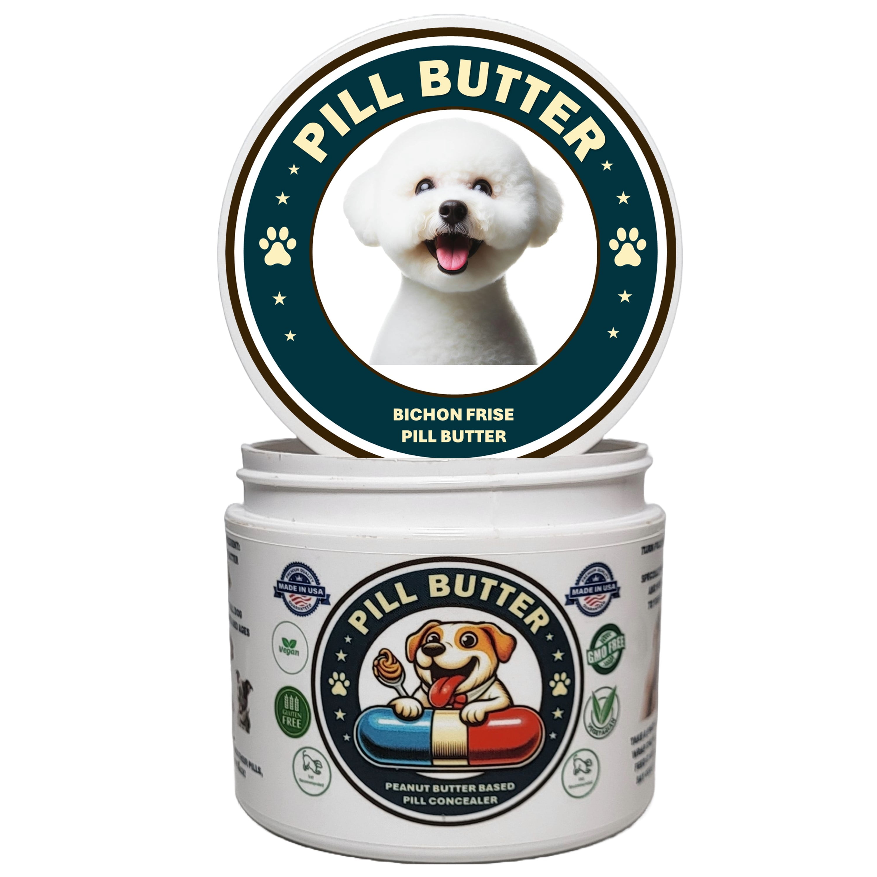 Pill Butter: Bichon Frise Dog Treats to Wrap Pills - Moldable Non ...
