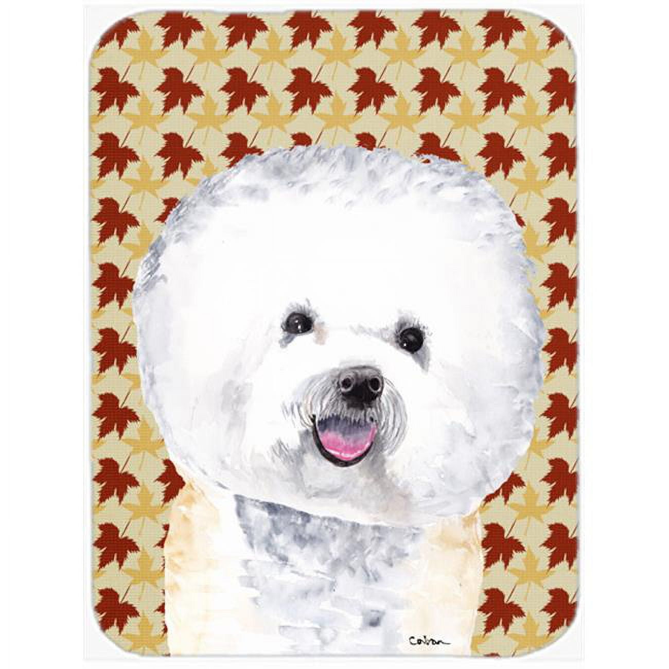 Bichon Frise Fall Leaves Portrait Glass Cutting Board - Large - Walmart.com