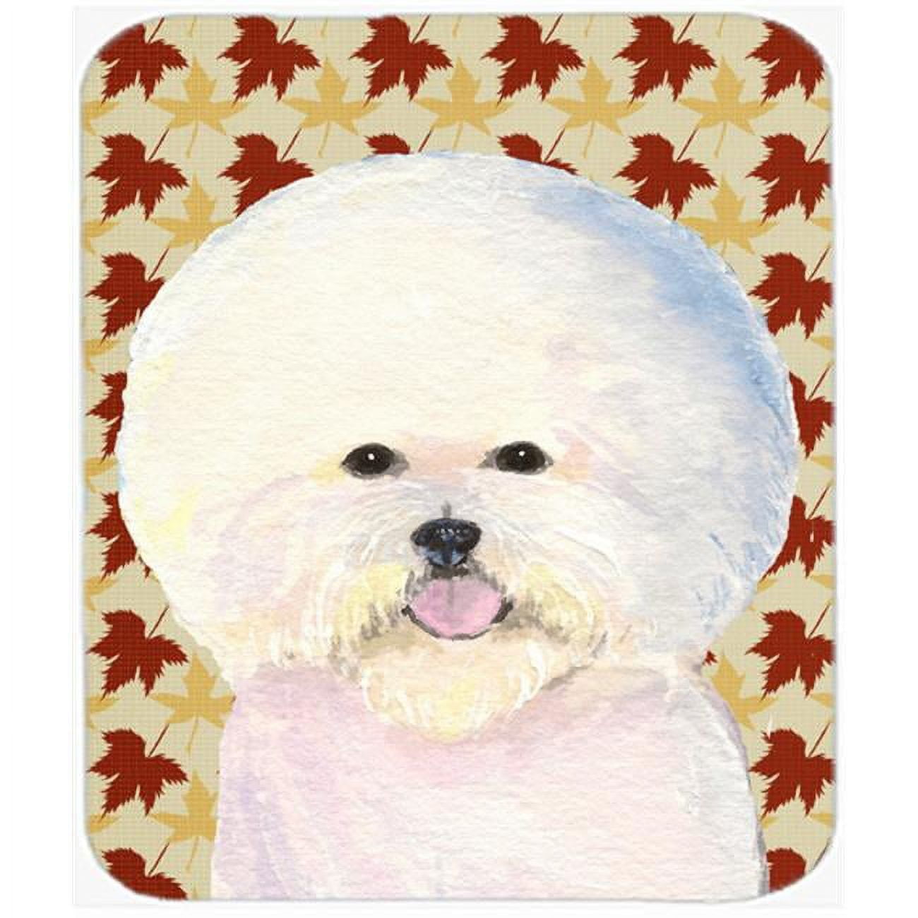 Bichon Frise Fall Leaves Portrait Mouse Pad, Hot Pad Or Trivet ...