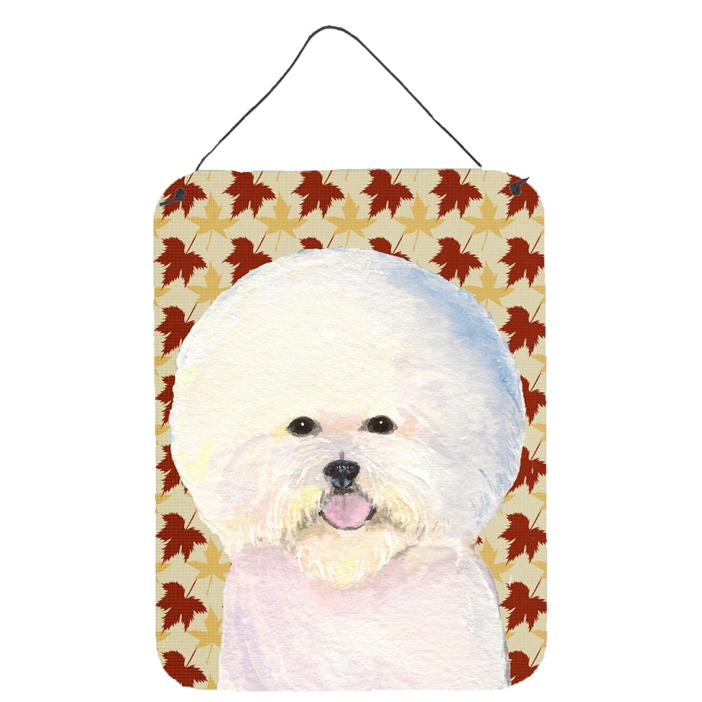 Bichon Frise Fall Leaves Portrait Wall or Door Hanging Prints - Walmart.com