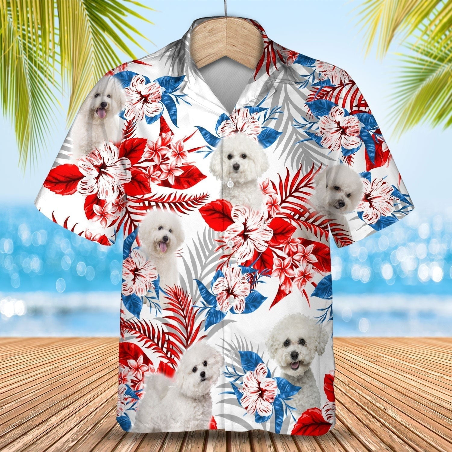 Bichon Frise Hawaiian Shirts, Dog Hawaiian Shirt Gift For Friends, Dog ...