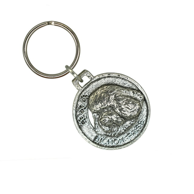 Bichon Frise Keychain, D026KC, 1 1/2 Inch, Dog Breed, Fluffy, Metal ...