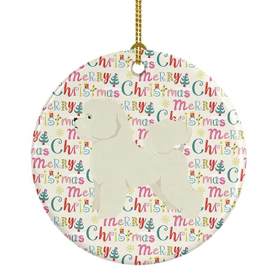 Bichon Frise Merry Christmas Ceramic Ornament 2.8 in x 2.8 in - Walmart.com