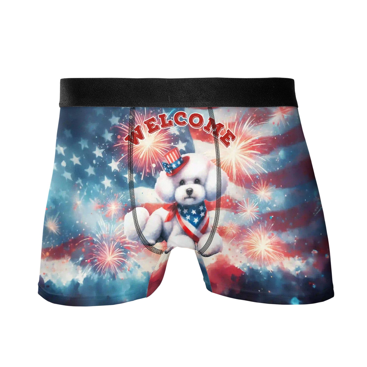 Bichon Frise Patriotic Welcome for 4Th of July Independence Day All ...