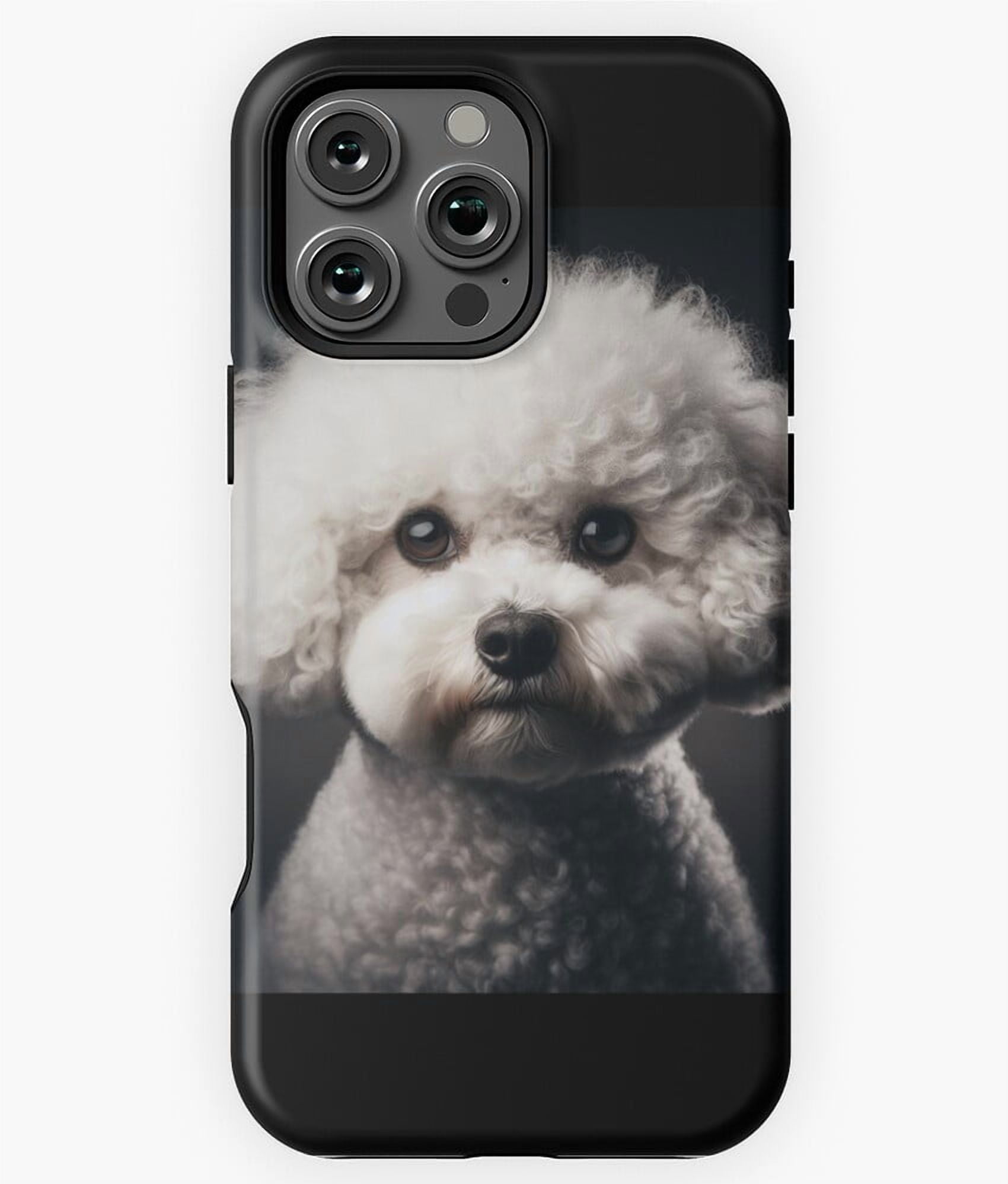 Bichon Frise Portrait Cute Dog Art Phone Case for iPhone 16 15 14 13 12 ...