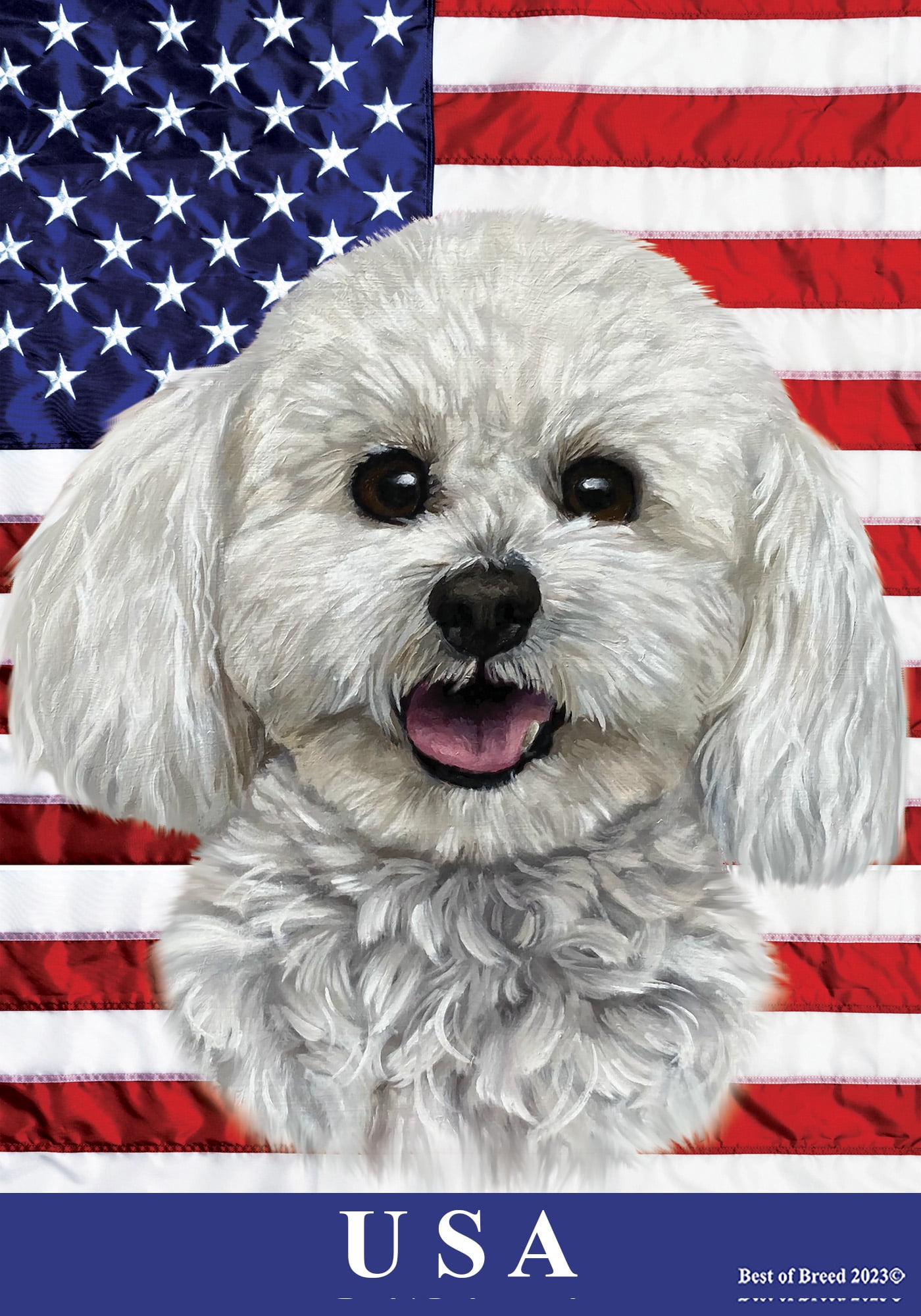 Bichon Frise Show Cut - Best of Breed All-American II House Flag is 28 ...