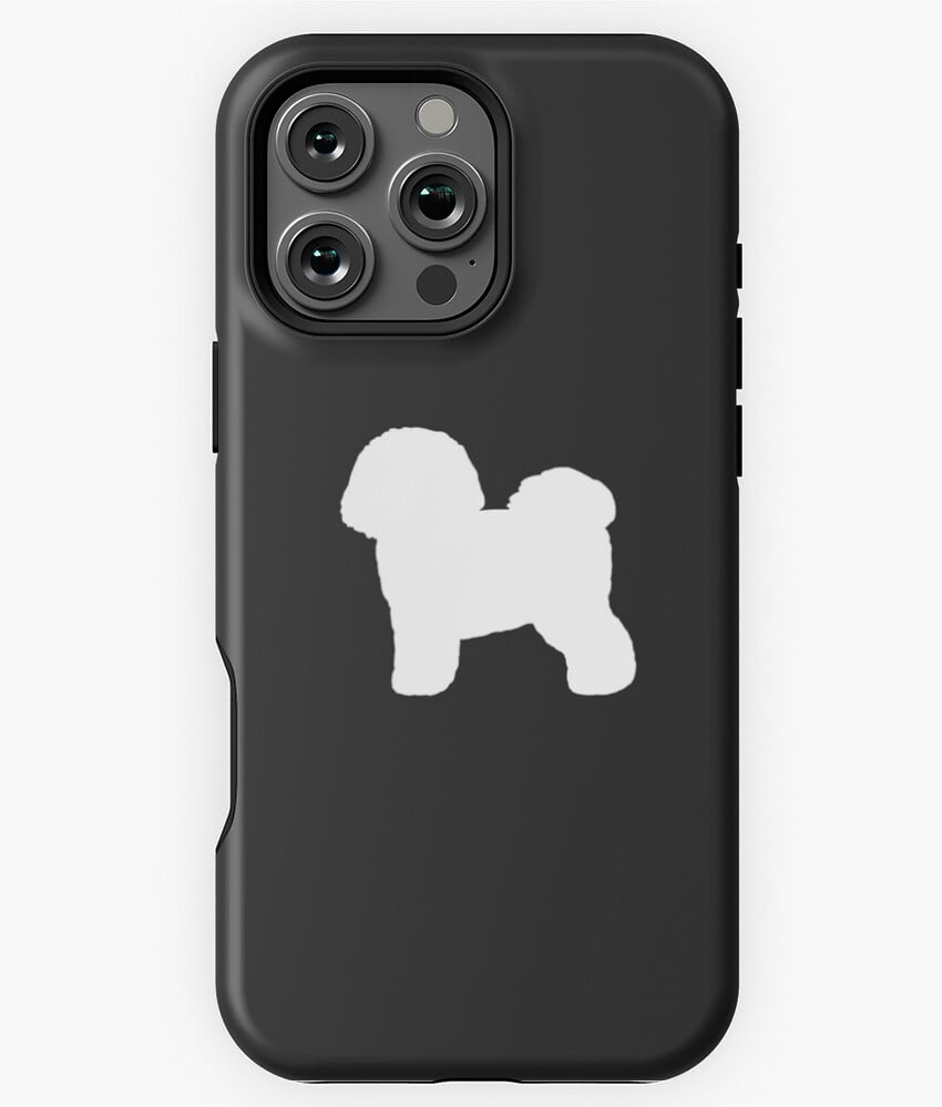 Bichon Frise Silhouette Dog Breed Phone Case for iPhone 16 15 14 13 12 ...