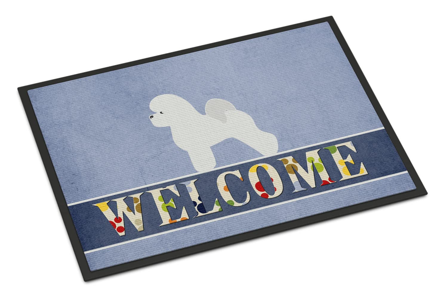 Bichon Frise Welcome Doormat Front Door Mat Indoor Rugs for Entryway ...