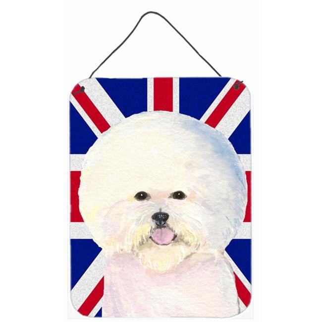 Bichon Frise With English Union Jack British Flag Aluminum Metal Wall ...