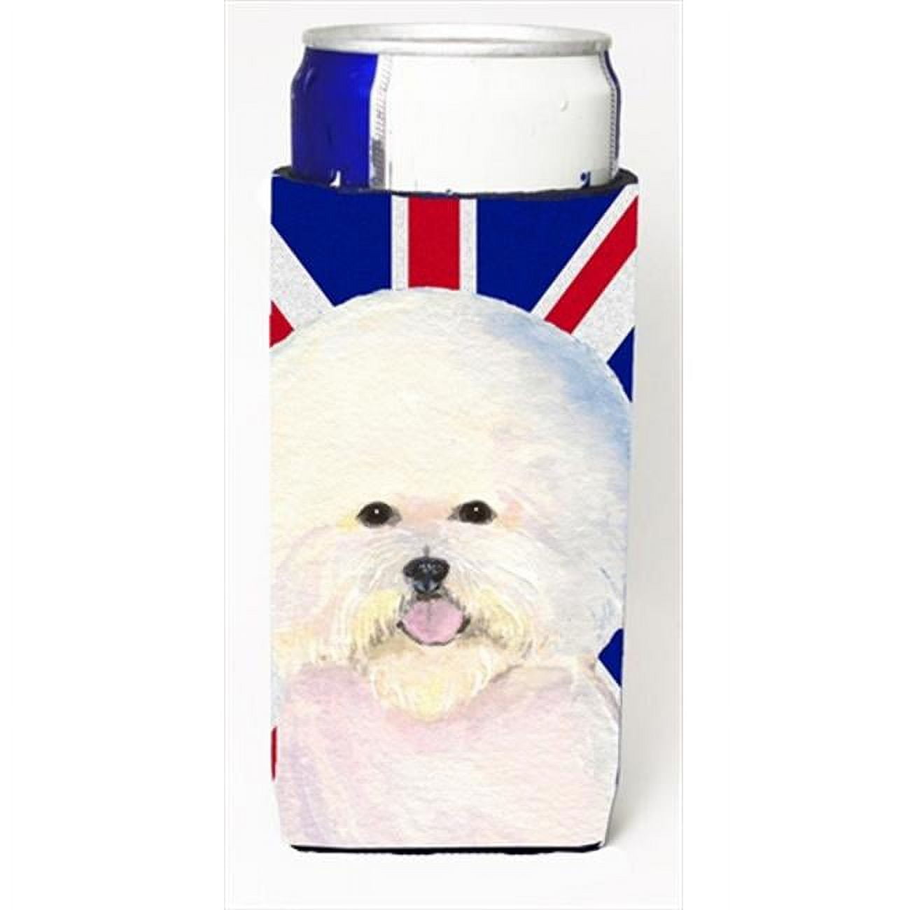Bichon Frise With English Union Jack British Flag Michelob Ultra bottle ...