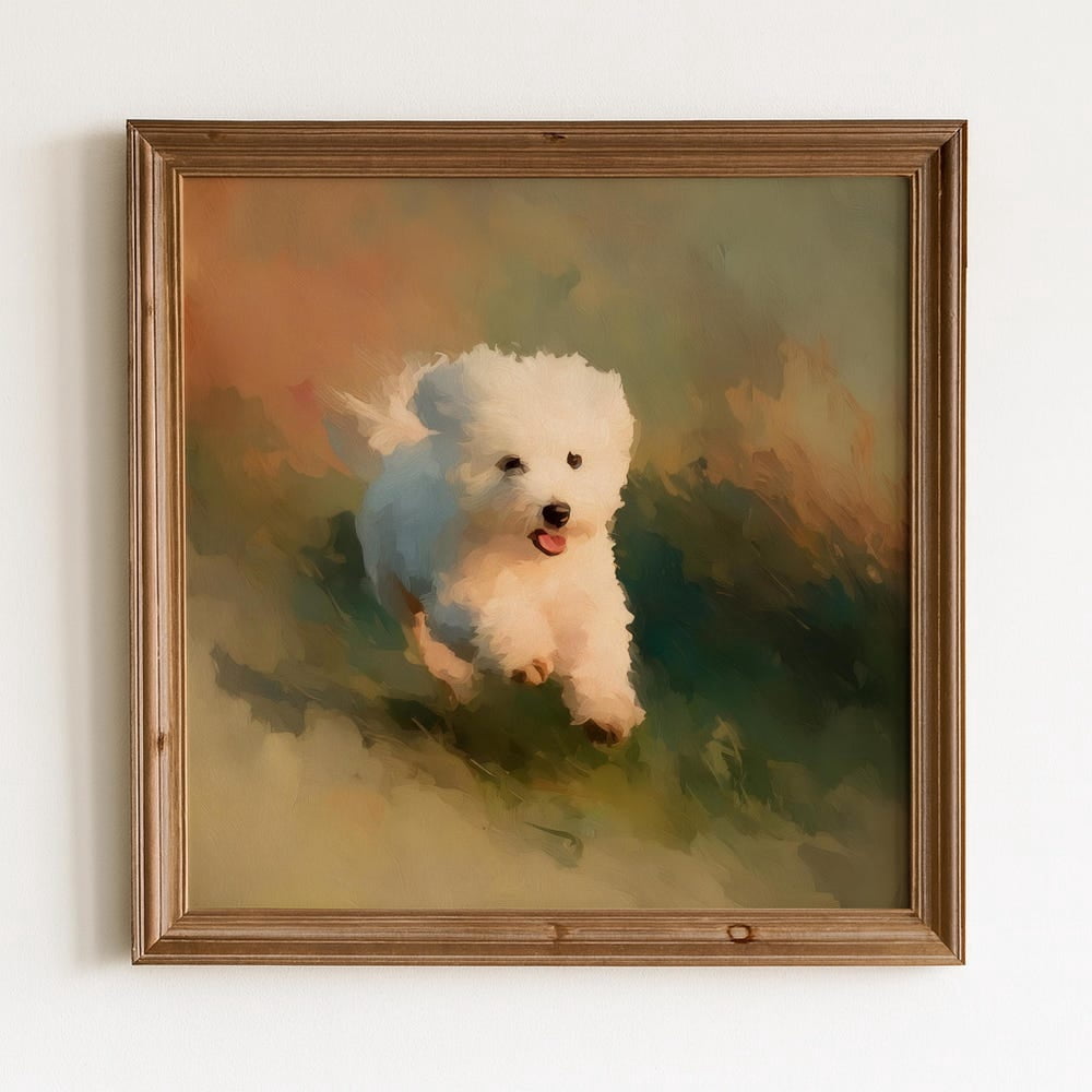 Bichon Frize Wall Art Bichon Frize Print Dog Lover Gift Puppy Portrait ...