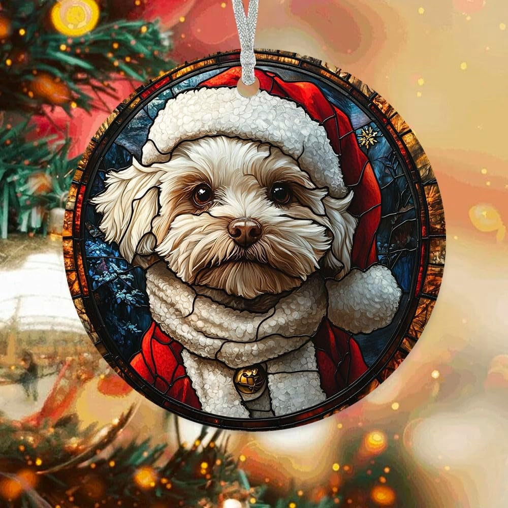 Bichons Frises Dog Custom Ornaments 2025, Bichons Frises Dog Ornament ...