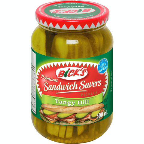 Bick's Sandwich Savers Tangy Dill Pickles, 500mL - Walmart.com