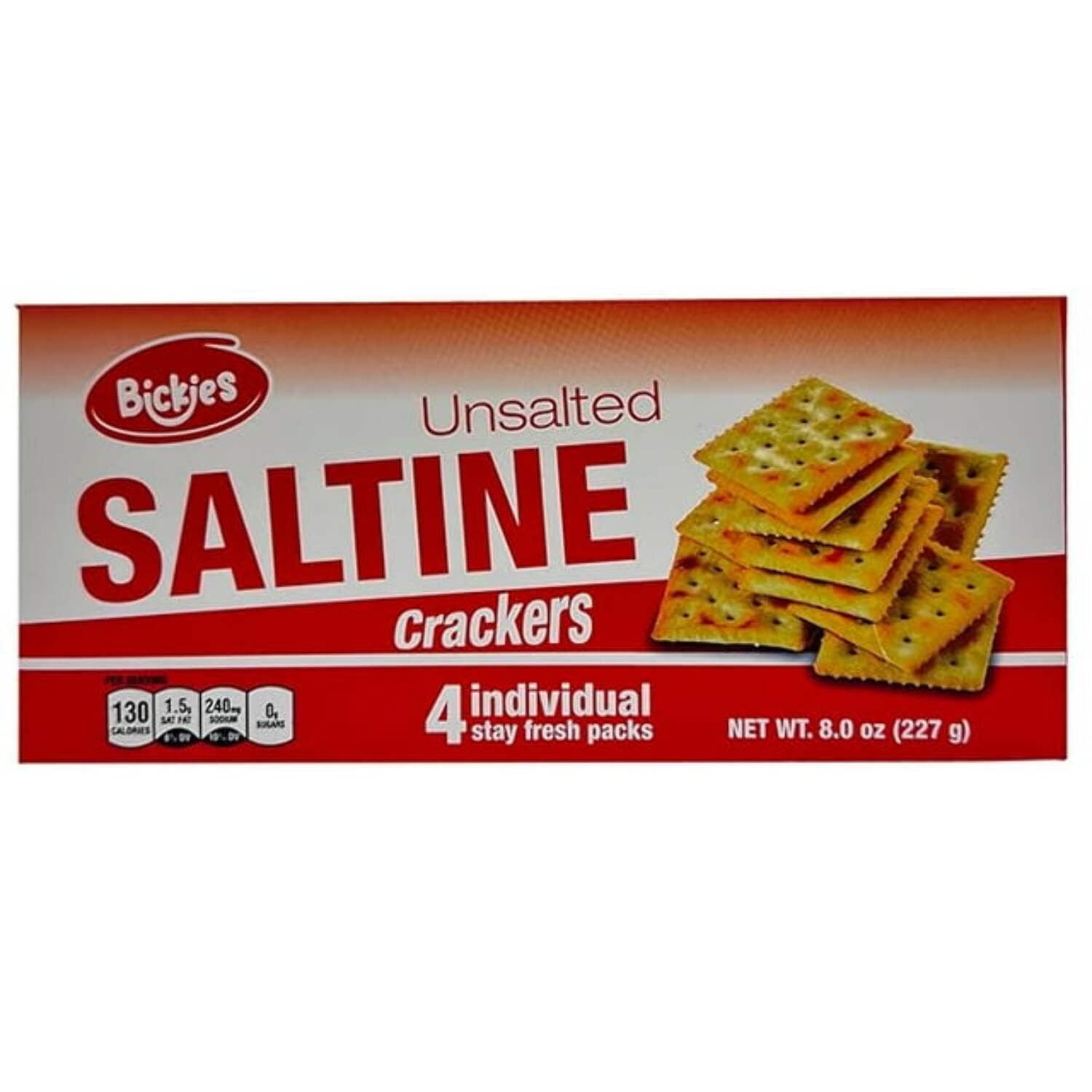 Bickies Unsalted Saltine Crackers 8 oz - Crispy, Savory Biscuits 1 Pack ...