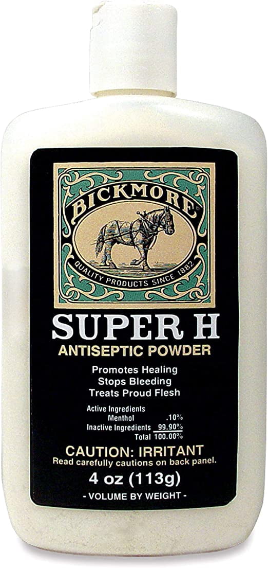 Bickmore Super H Antiseptic Powder for Horses - Quick Healing, Stops ...