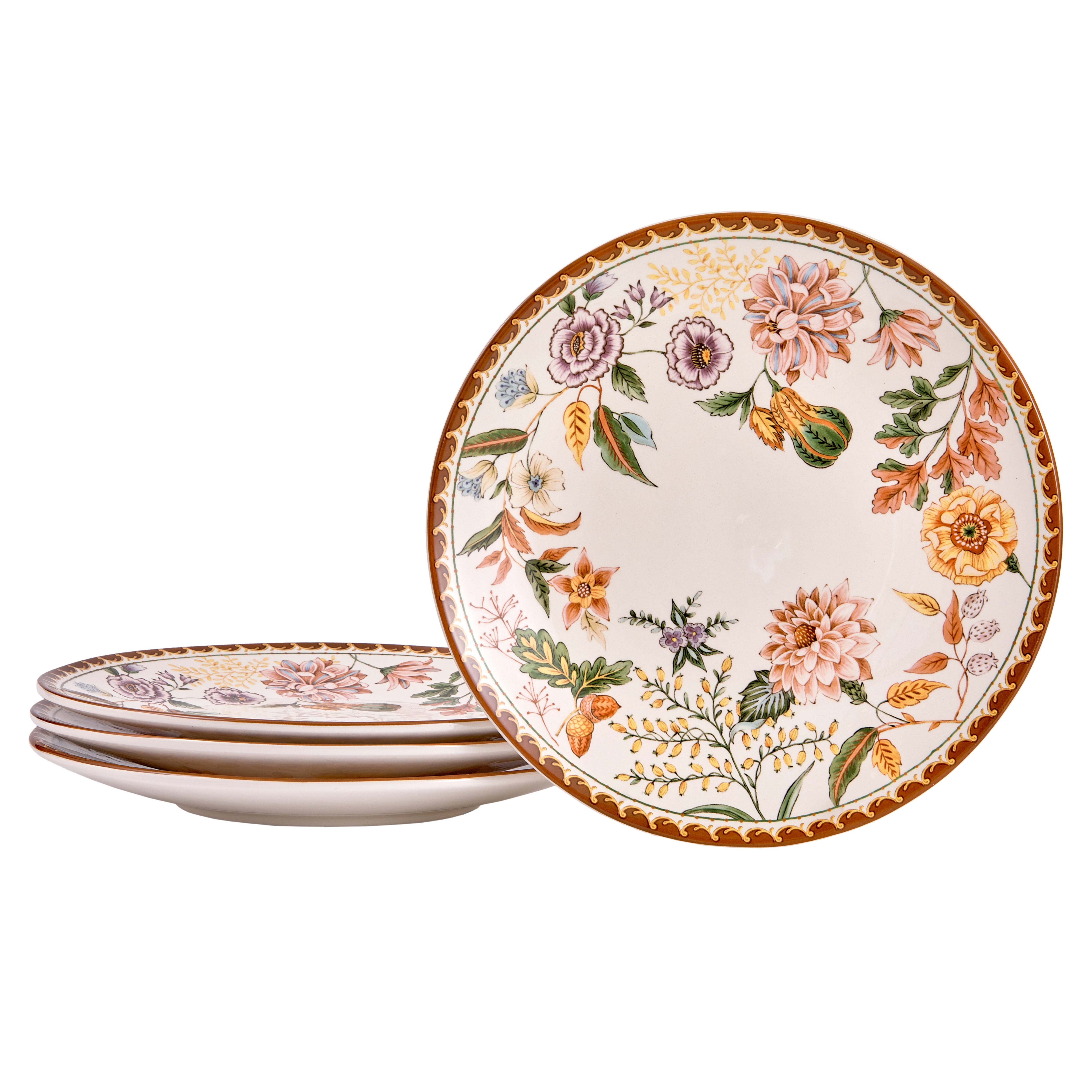 Free Shipping! Bico Blooming Moment Ceramic 11 inch Dinner Plates, Set ...