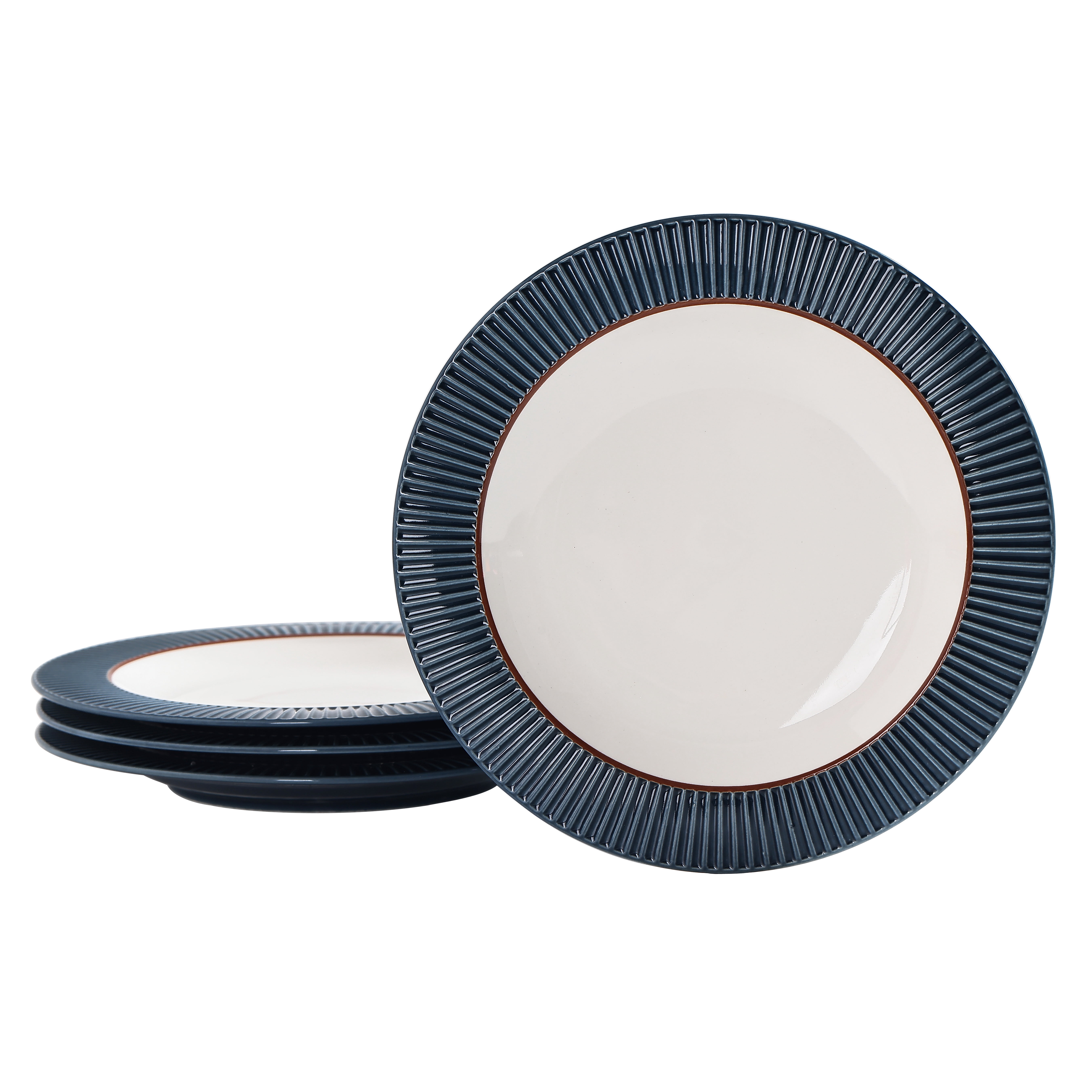 Bico Helios Blue Salad Plates, 8.45 inch, Set of 4, for Salad ...