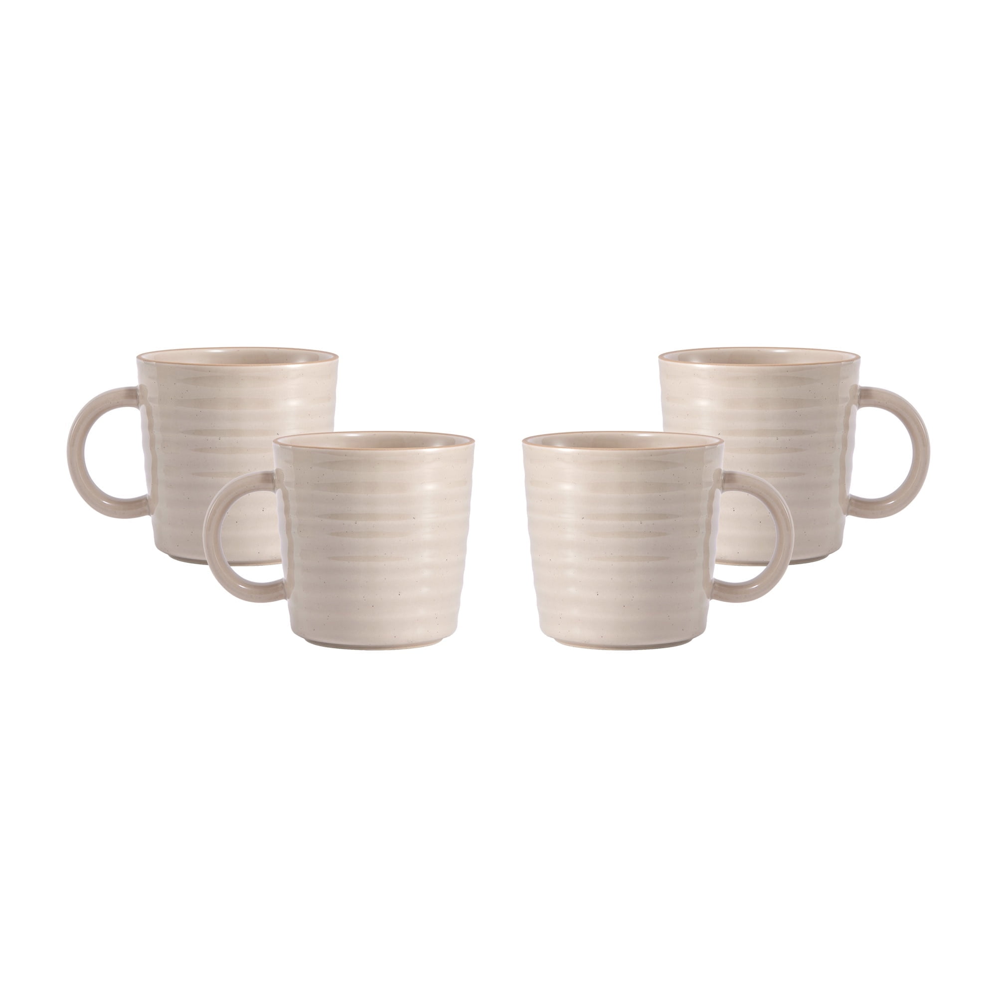 Bico Light Beige Mugs Set, Set of 4, Microwave and Dishwasher Safe, for ...
