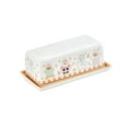Bico Pastel Gingerbread Man Ceramic Butter Dish with Lid, Butter Keeper ...