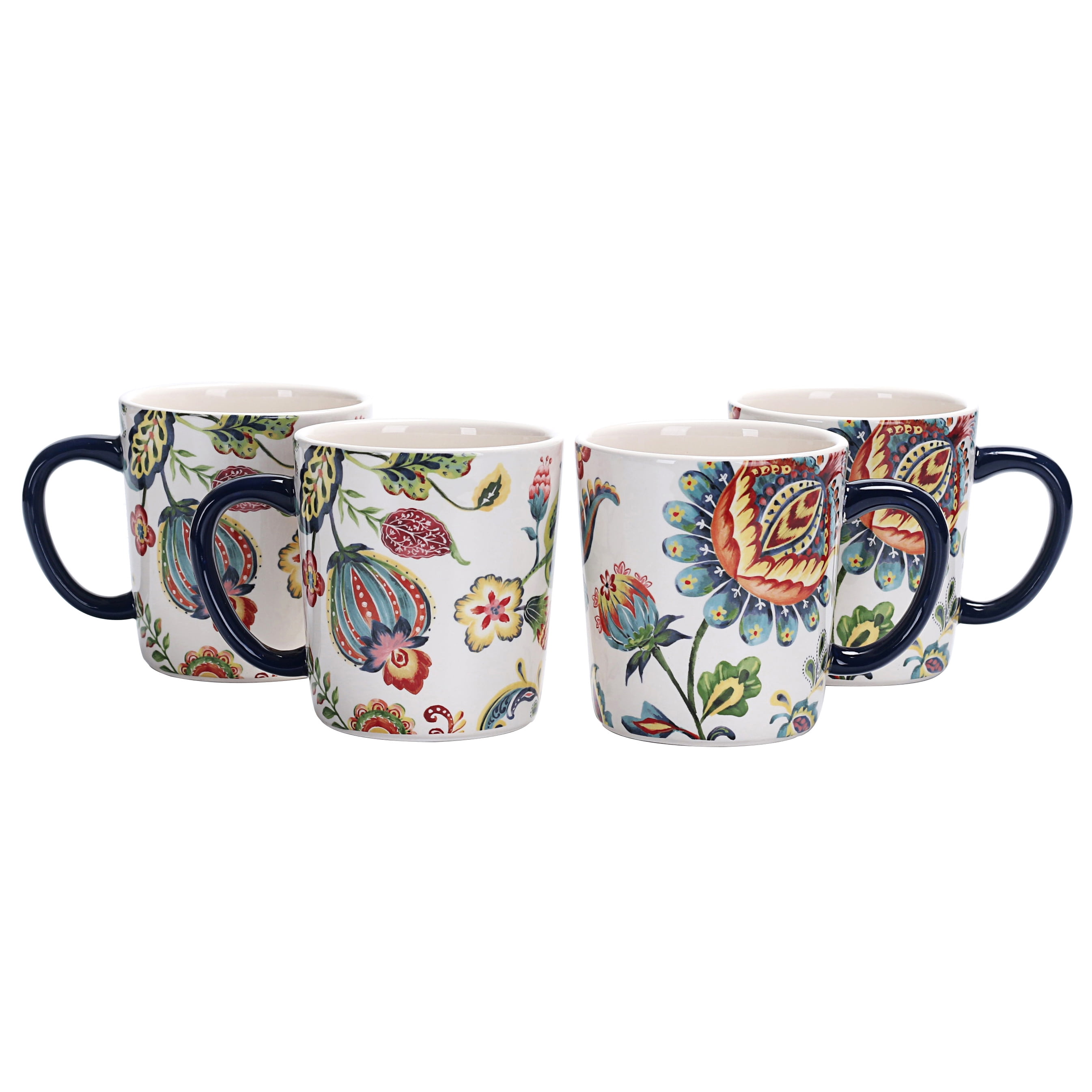 Bico Protea Cynaroides Ceramic Mugs, Set of 4, for Coffee, Tea, Drinks ...