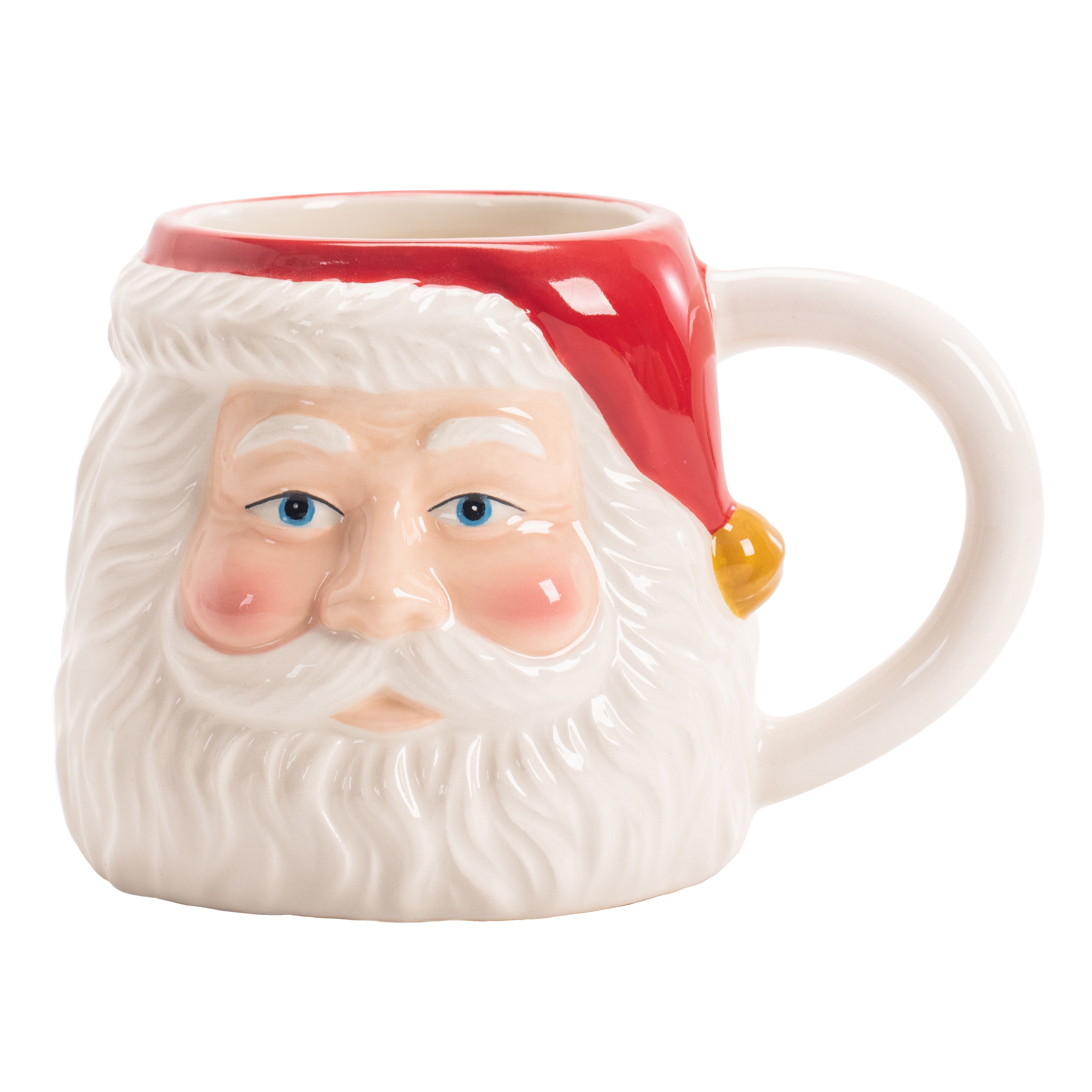 Bico 18oz Christmas Coffee Mug, Santa Claus Ceramic, Hand Painted ...