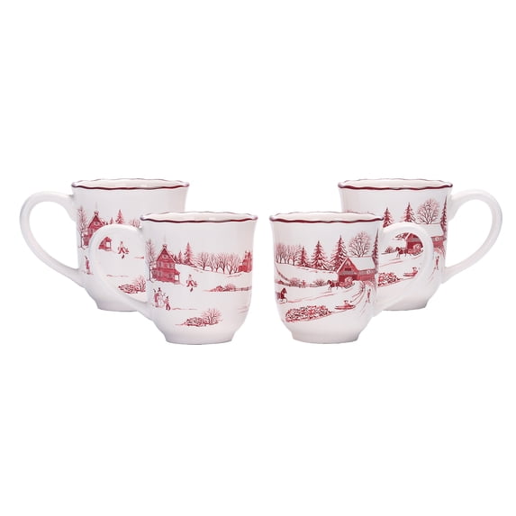 Bico International, Ceramic Mug Set, 16oz, Winter Wonderland Design ...