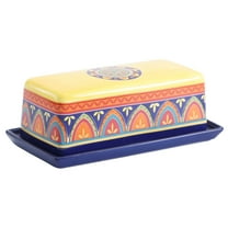 Bico Pastel Gingerbread Man Ceramic Butter Dish with Lid, Butter Keeper ...
