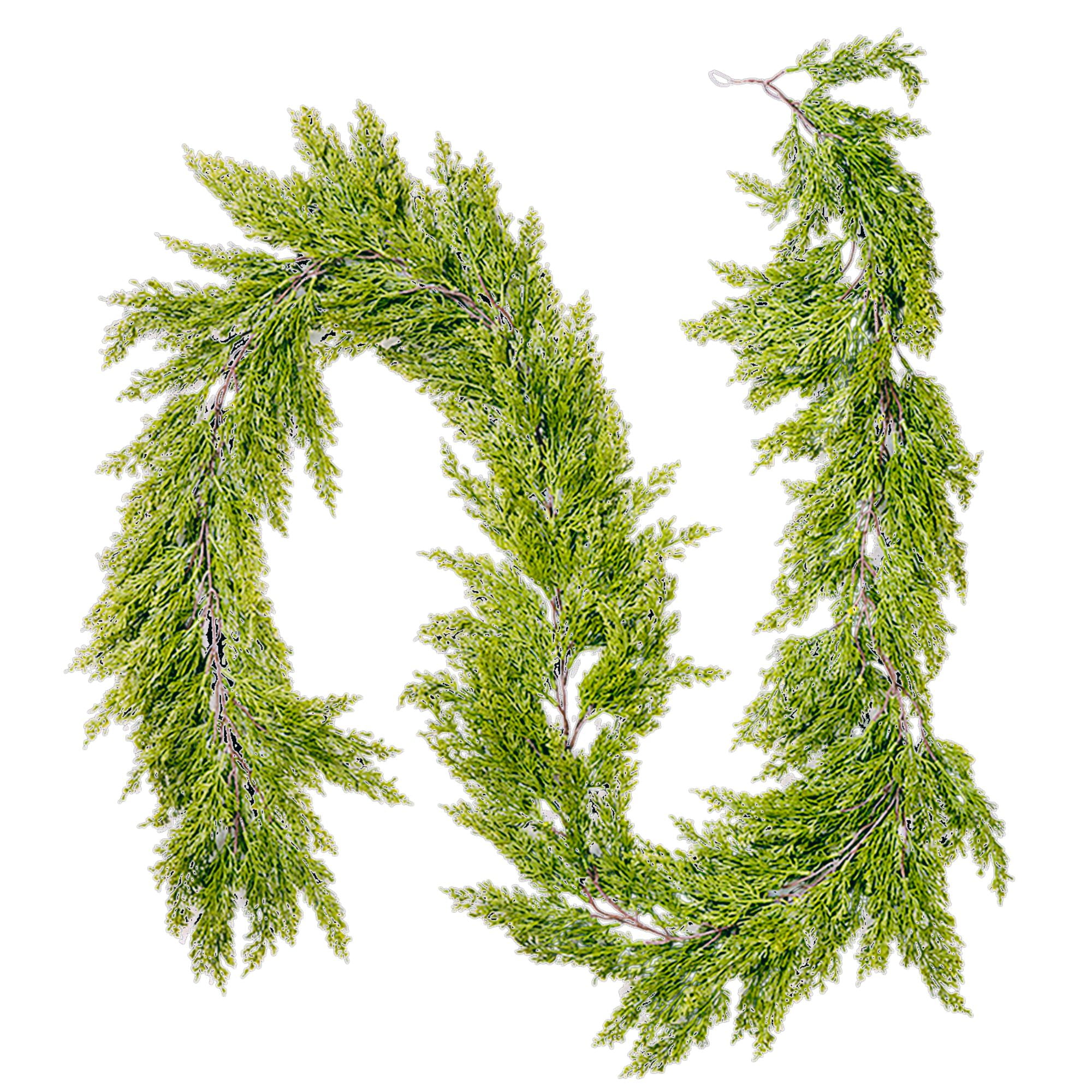 Bicoasu 5.9 FT Norfolk Pine Faux Garland, Greenery for Holiday Interior ...