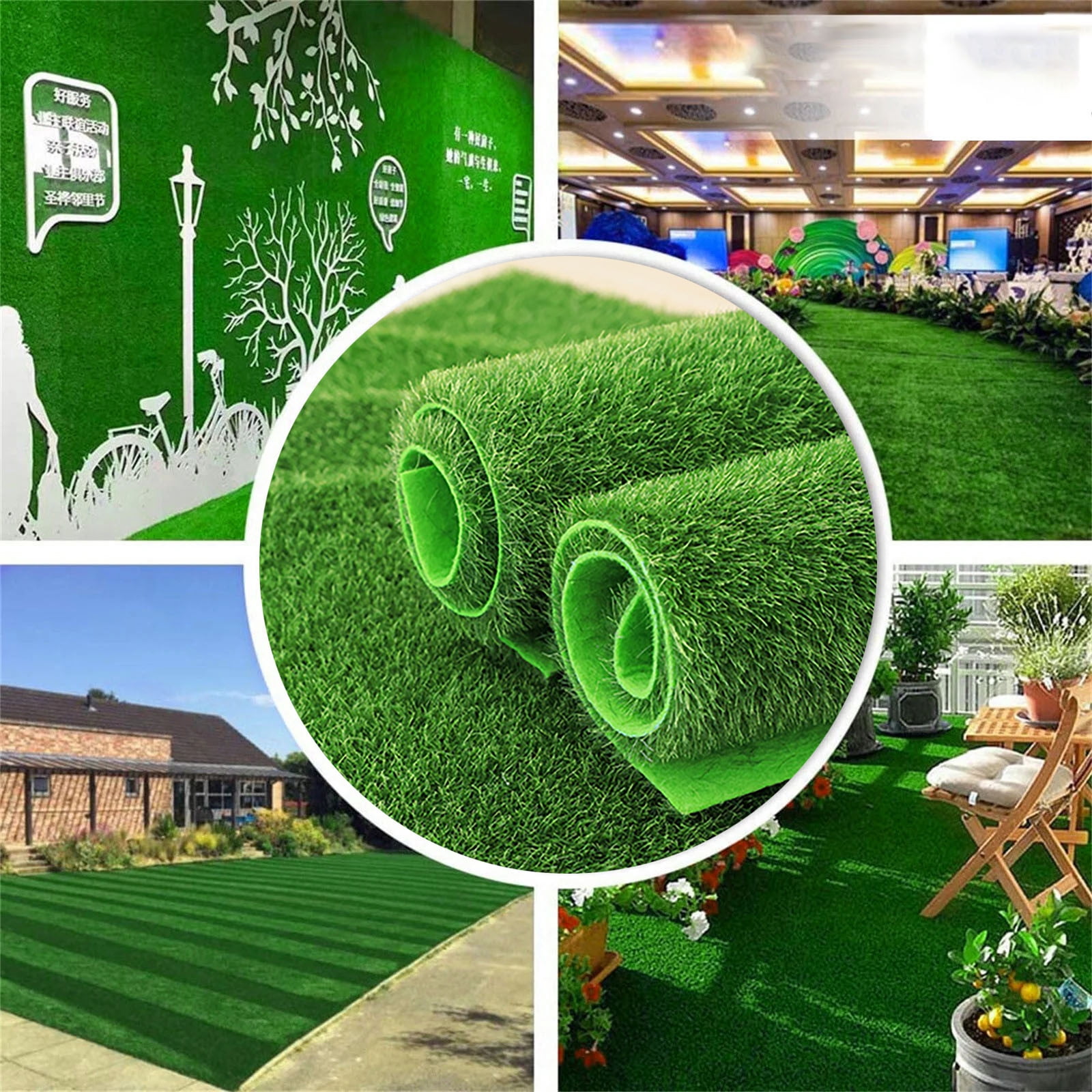 Bicoasu Artificial Grass Plant,Artificial Grass Green Mat: Ideal for ...
