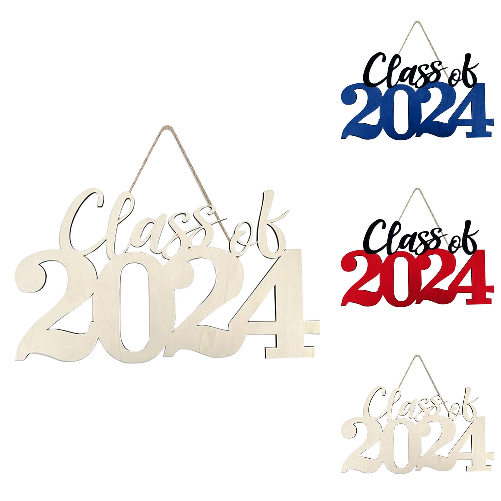 Bicoasu Class Of 2024 Wooden Sign Graduation Decorations 2024 ...