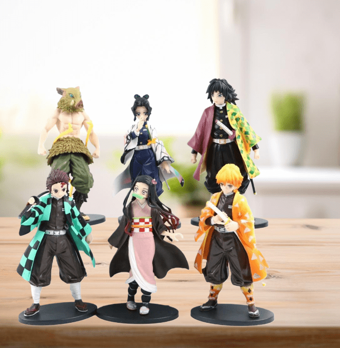 Bicoasu Demon Slayer Samurai Spirit Tribute Action Figure Set of 6 ...