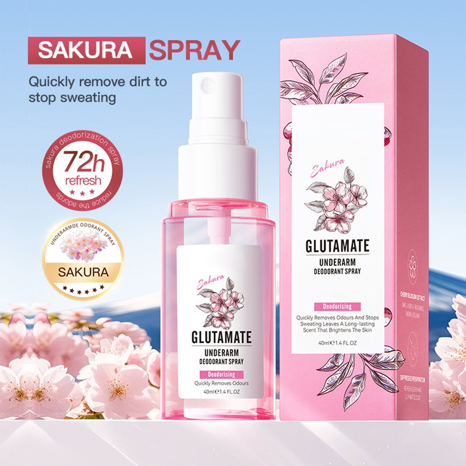 Bicoasu Deodorant Spray for Women,Cherry Antiperspiration Spray ...