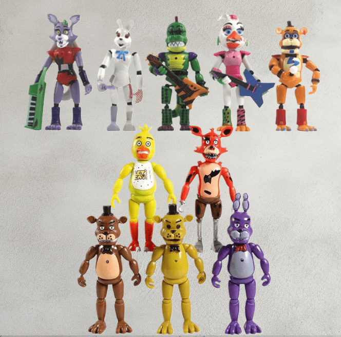 Bicoasu Five Nights At Freddy's Action Figures-10PC Action Figure Set ...
