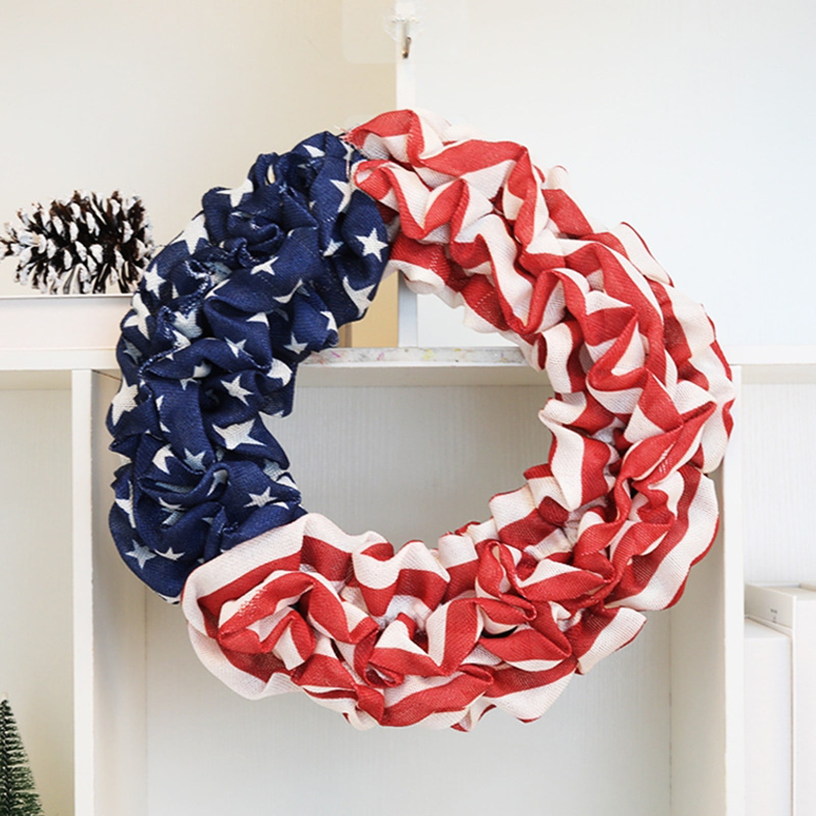 Bicoasu Independence Dedication Wreath - Memorial Day Decorative Rings ...