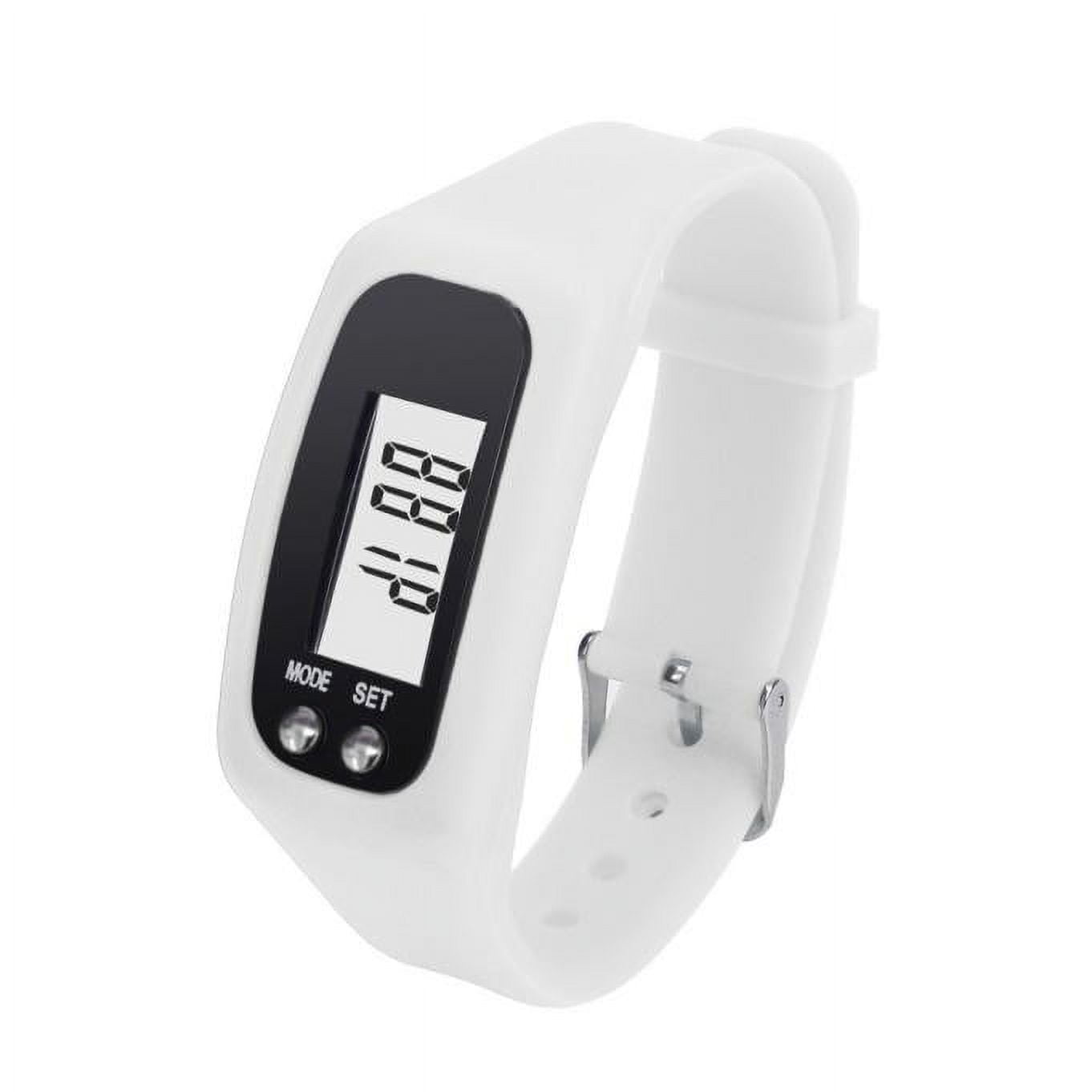Bicoasu LCD Display Calorie Counter White Pedometer Wristband - Walmart.com