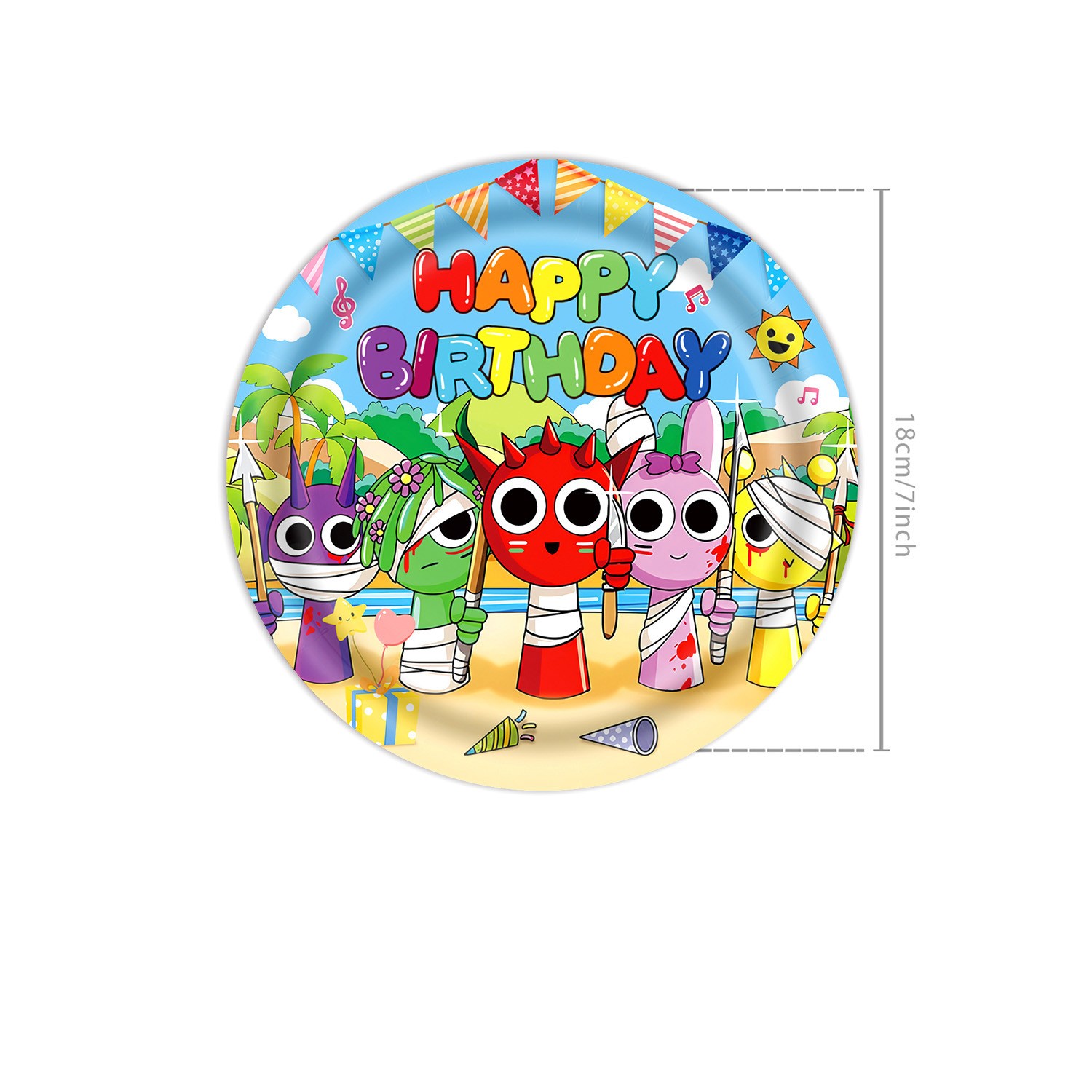 Bicoasu Sprunki Party Decorations,Birthday Party Decoration Set:7 ...