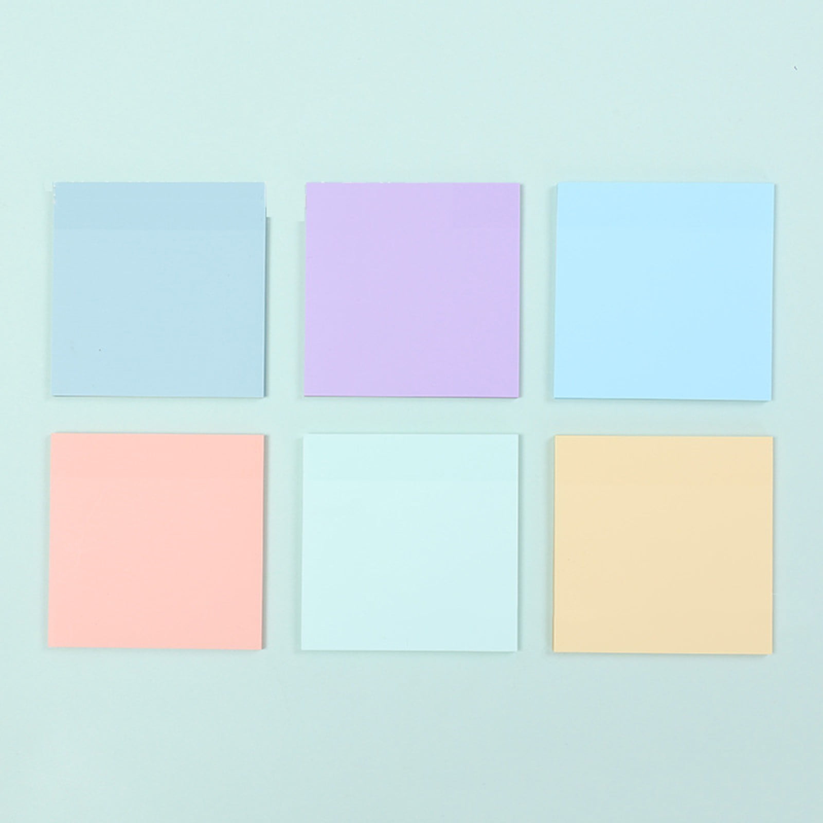 Bicoasu Sticky Note Flags 6 Pack 3X3 Inch Clear Sticky Pads Morandi ...