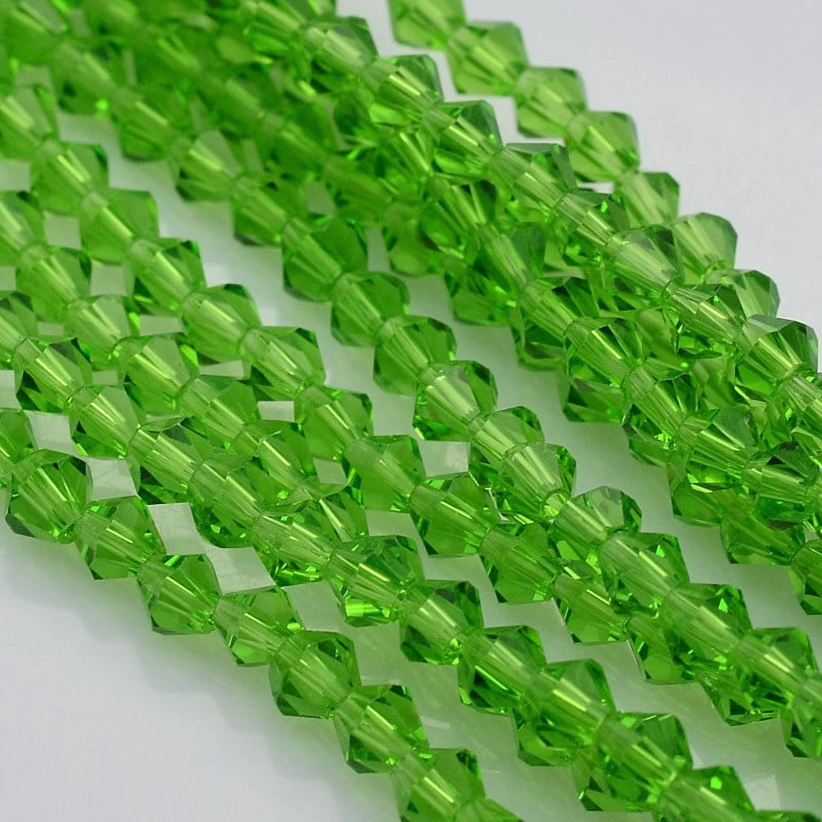 Bicone Glass Beads Strands Faceted Lime Green 4x4mm Hole: 0.8~1mm 75 ...