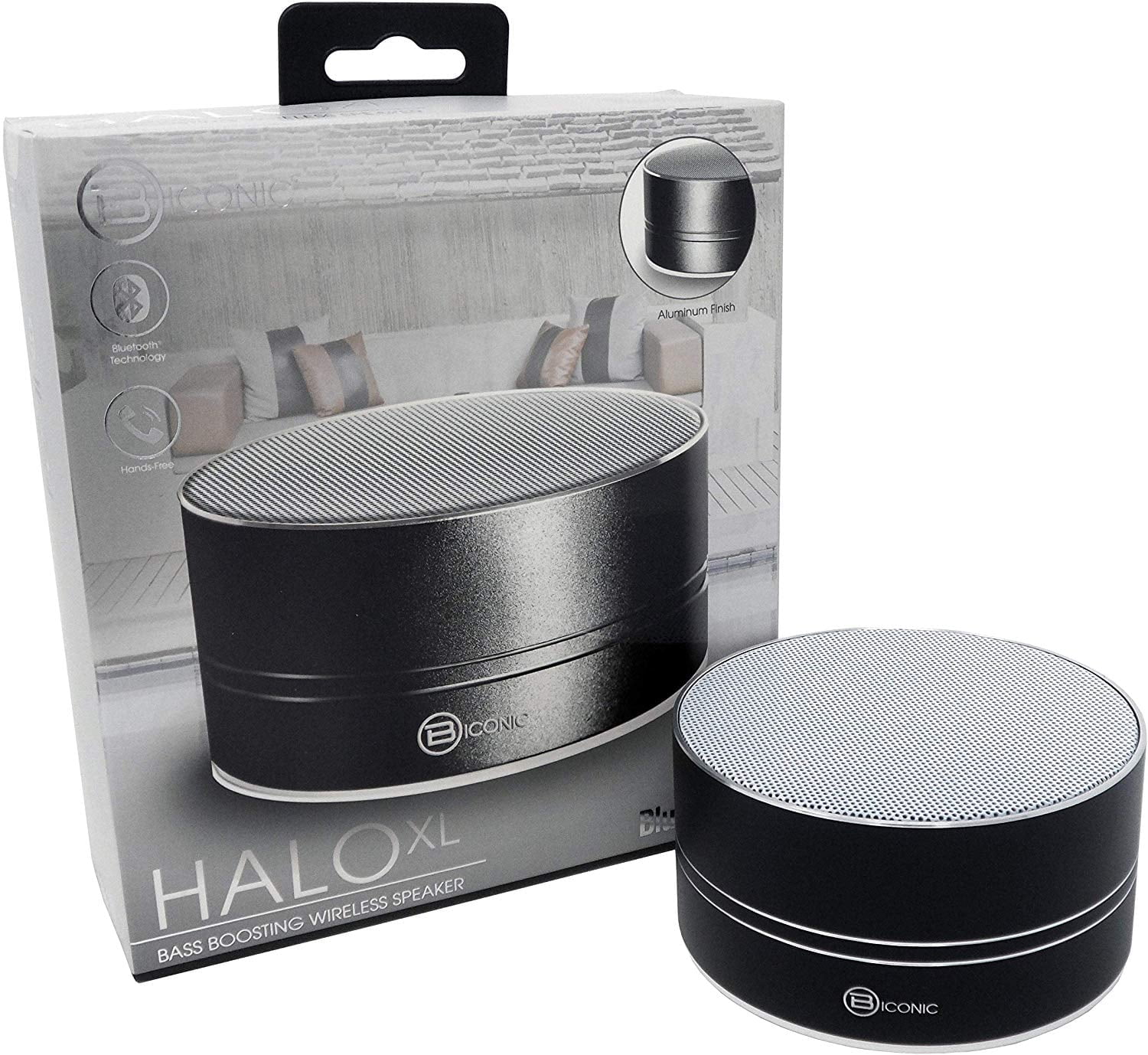 B Iconic Biconic Halo XL Portable Wireless Speaker, Black - Walmart.com