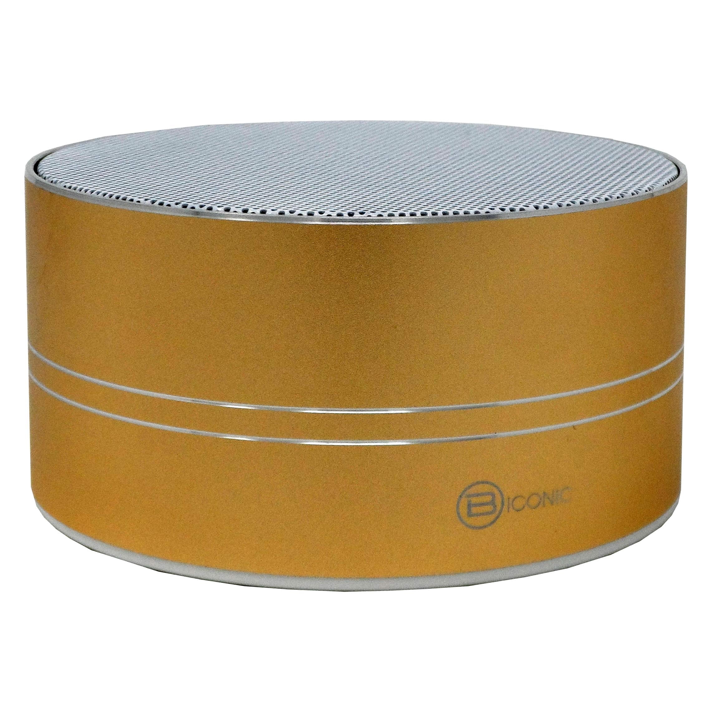 B Iconic Biconic Halo XL Bass Boosting Wireless Speaker, 1 lb, Gold ...