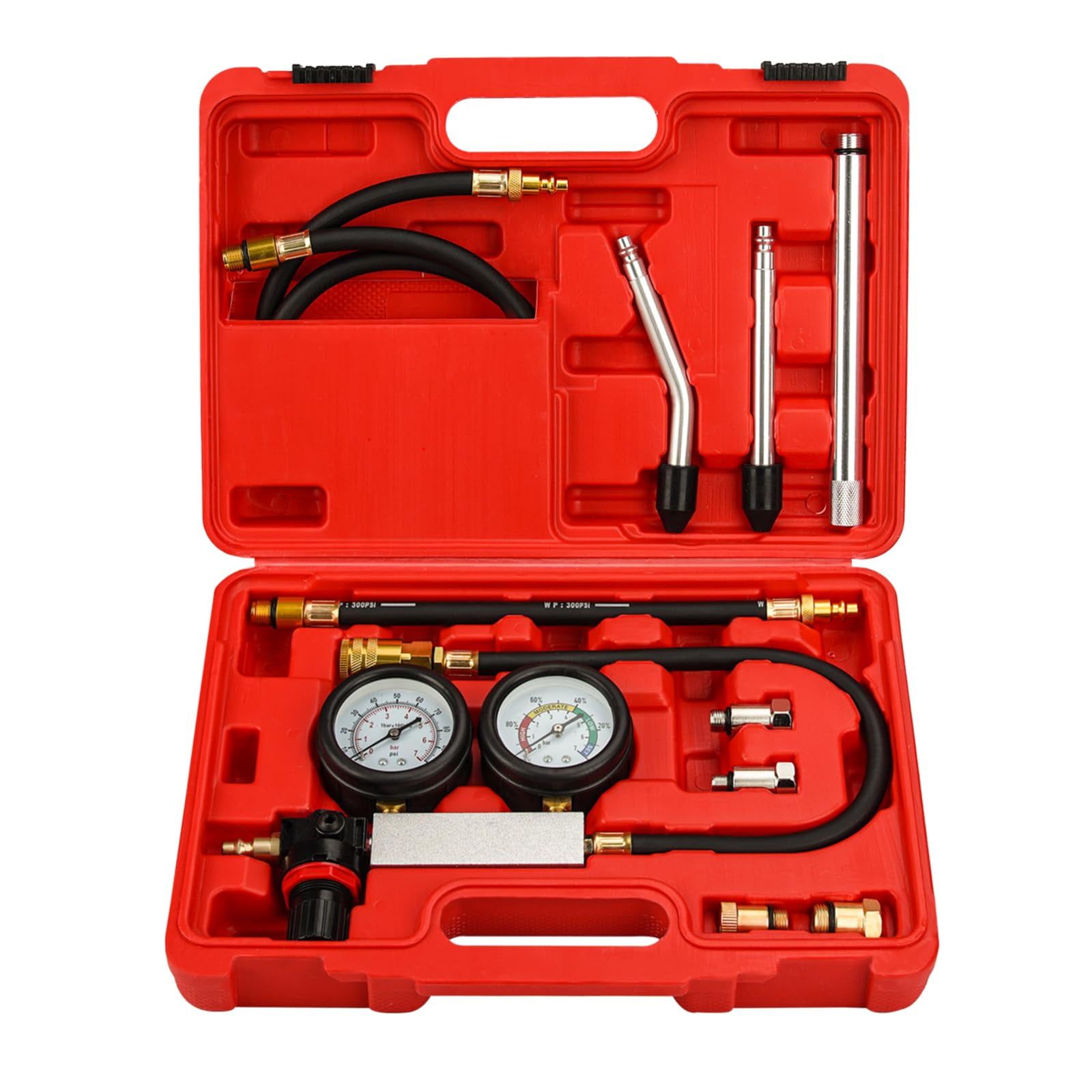 Bicos Dual Gauge Leakdown Detector Tool Set Cylinder Leak Down Tester ...