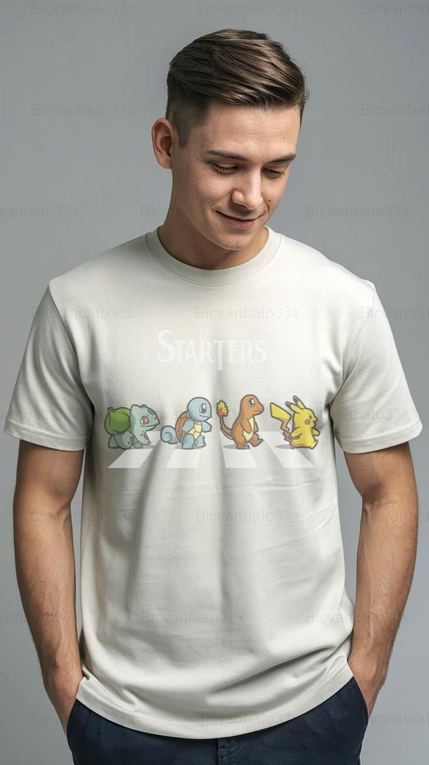 Bicvanbato33x Pokémon Starters Abbey Road T-Shirt, for men & women, up ...