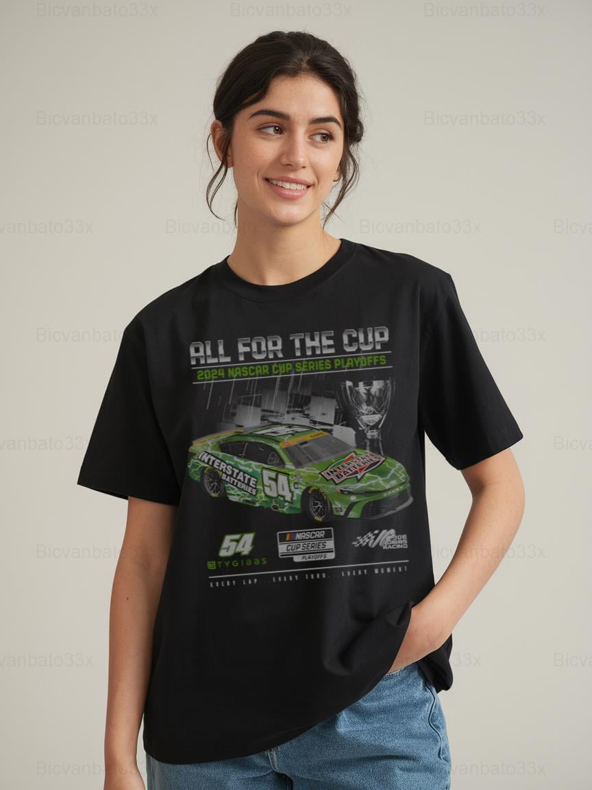 Bicvanbato33x Ty Gibbs 2024 NASCAR Playoffs T-Shirt Interstate Batteries, for men & women, up to ...