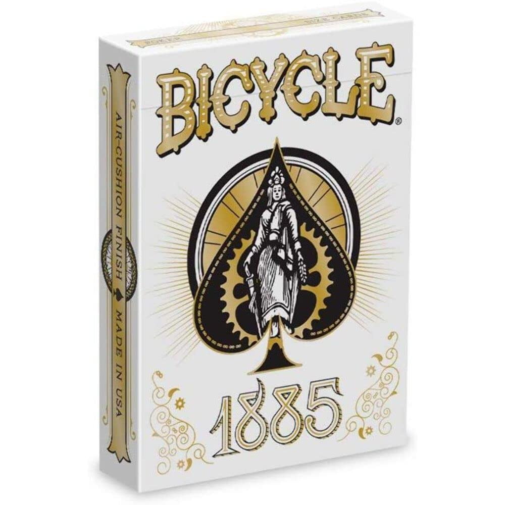 Bicycle 1885 Playing Cards White Colour For Adult - Classic Air-Cushion Finish For Ease Of ...