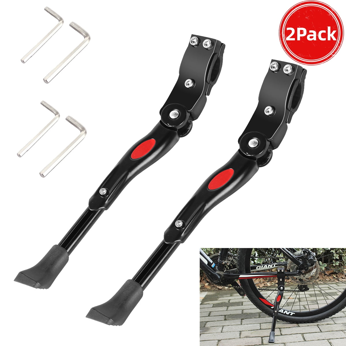 Bicycle Adjustable Aluminium Alloy Bike Bicycle Kickstand Side ...